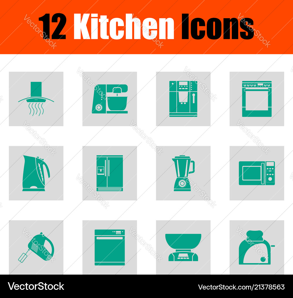 Kitchen icon set Royalty Free Vector Image - VectorStock