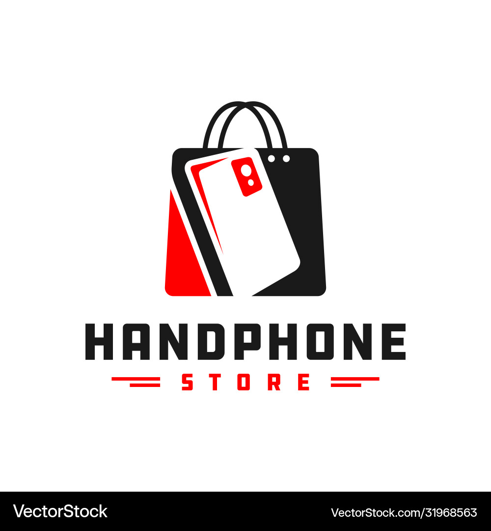 Mobile phone shop logo Royalty Free Vector Image