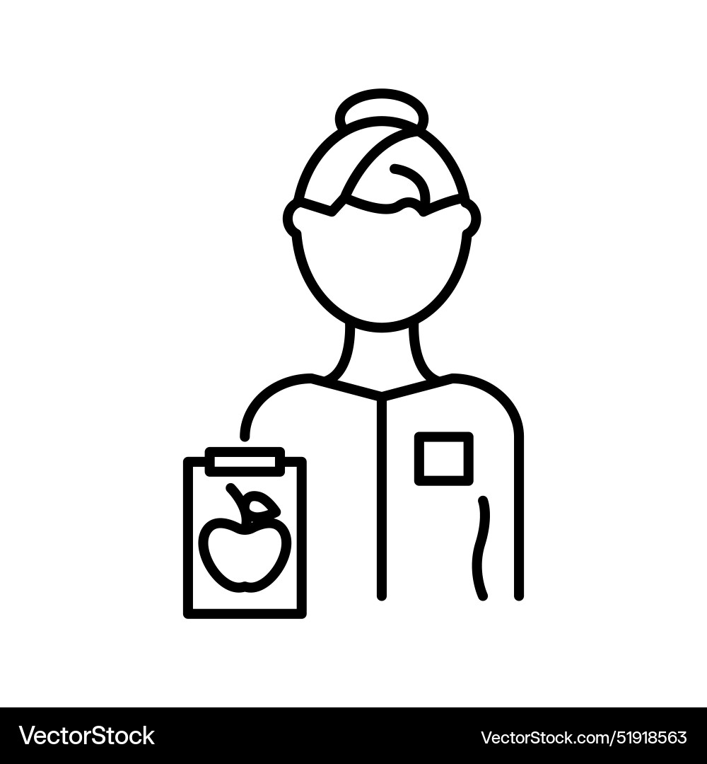 Nutritionist color icon outline set collection Vector Image