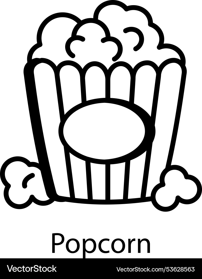 Popcorn Royalty Free Vector Image - VectorStock
