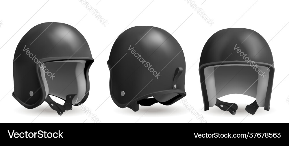 Retro black motorcycle helmet Royalty Free Vector Image