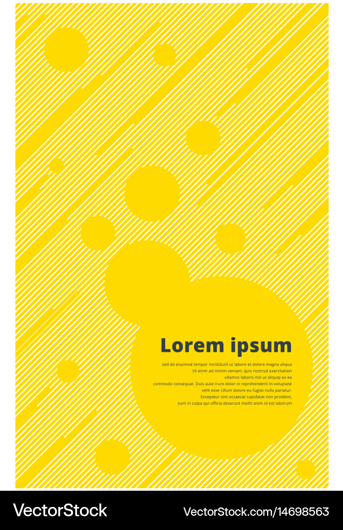 Template yellow line with circle background Vector Image