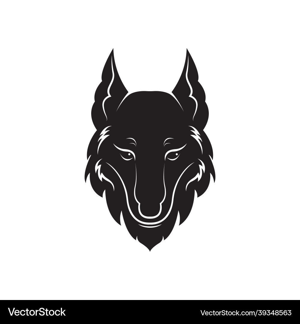 Wolf head design on white background Royalty Free Vector