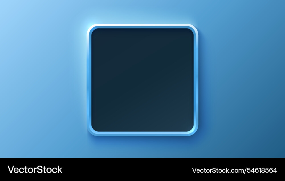 Blue frame label event bar button gold signboard Vector Image