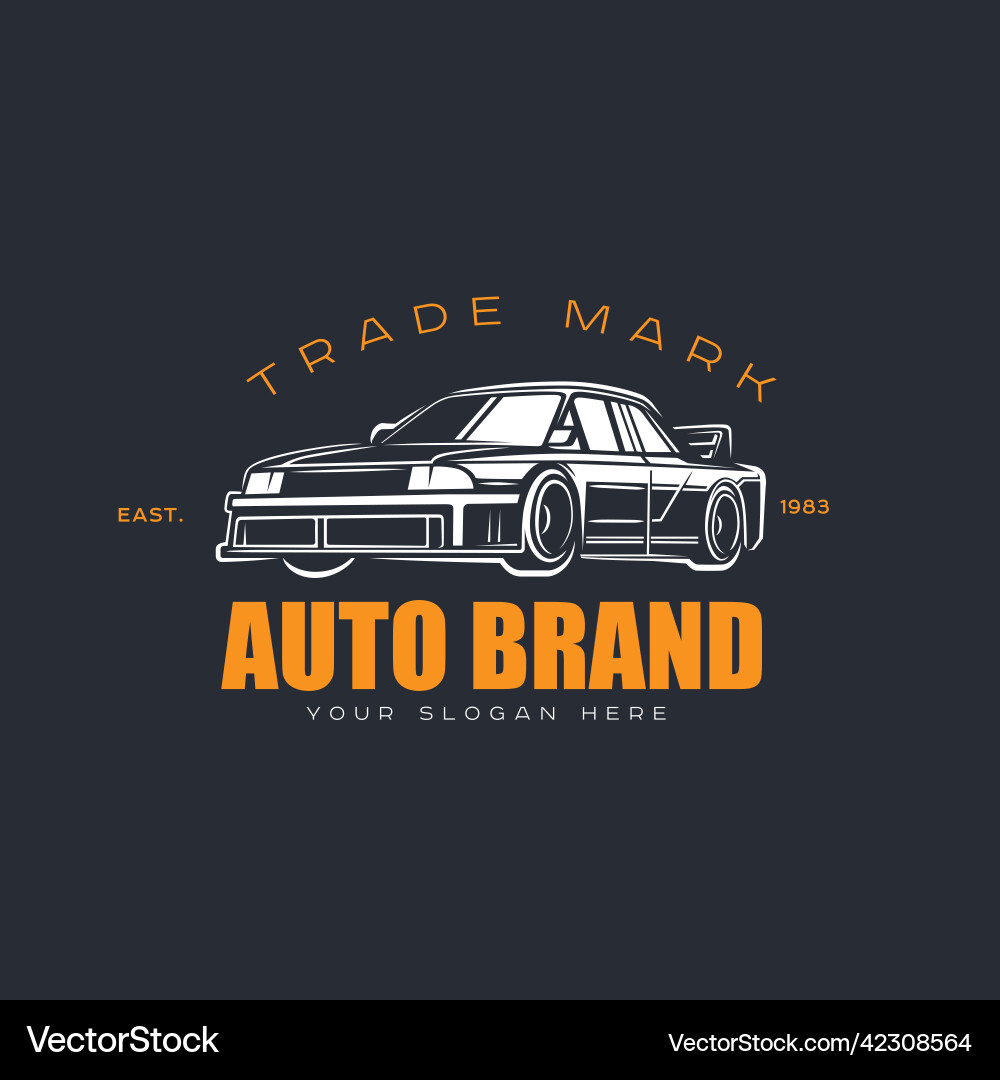 Car emblem street racing Royalty Free Vector Image