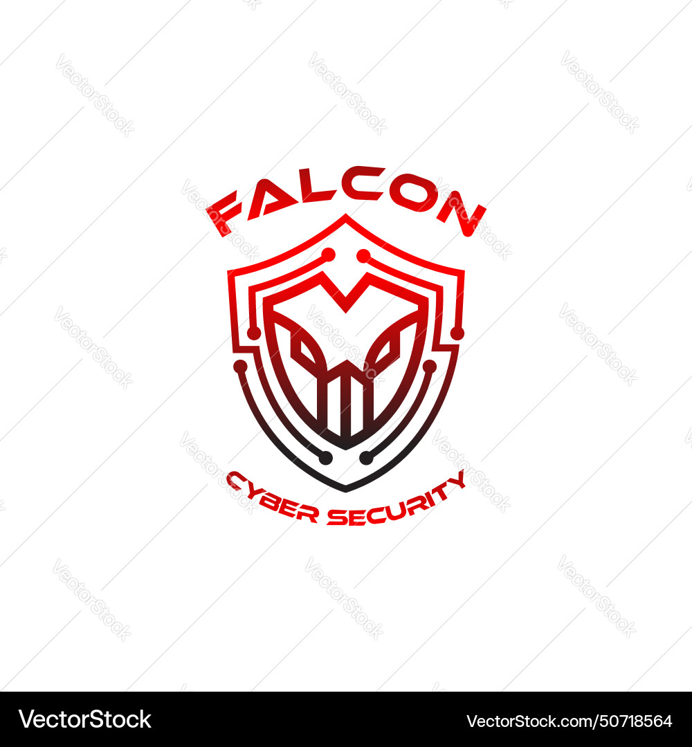 Eagle tech logo template design emblem Royalty Free Vector