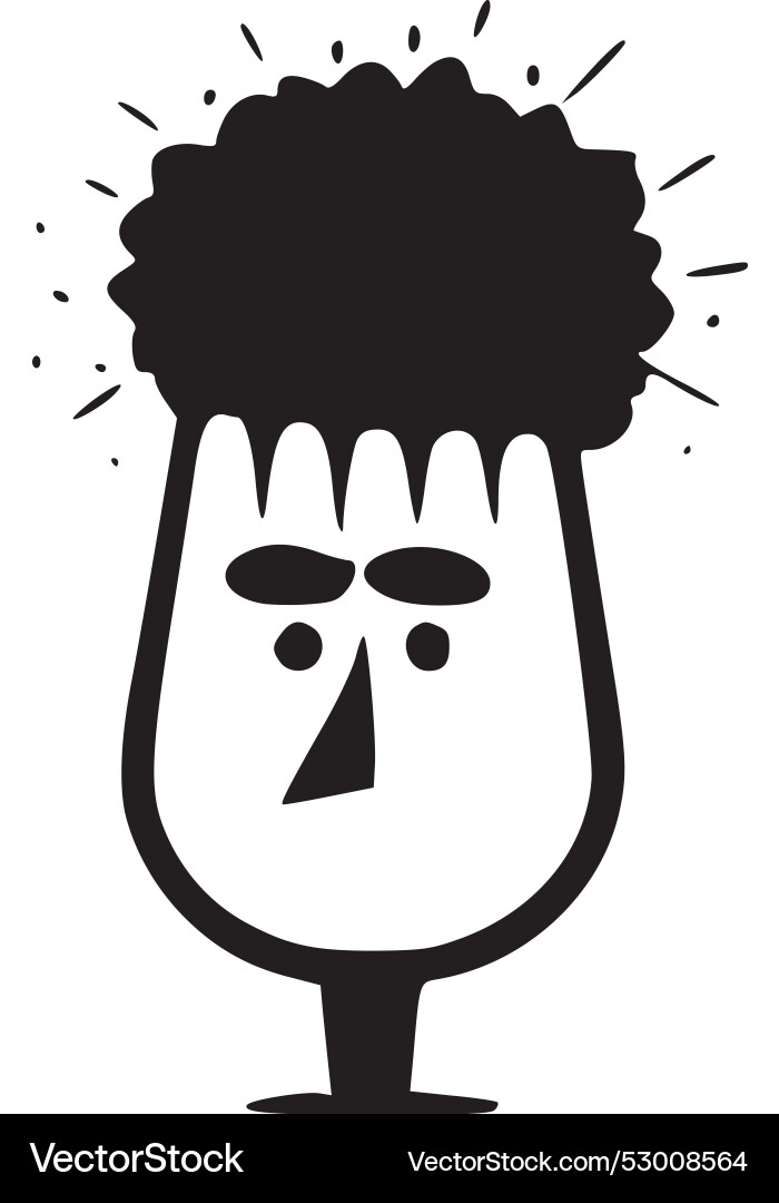 Funny - minimalist and simple silhouette Vector Image