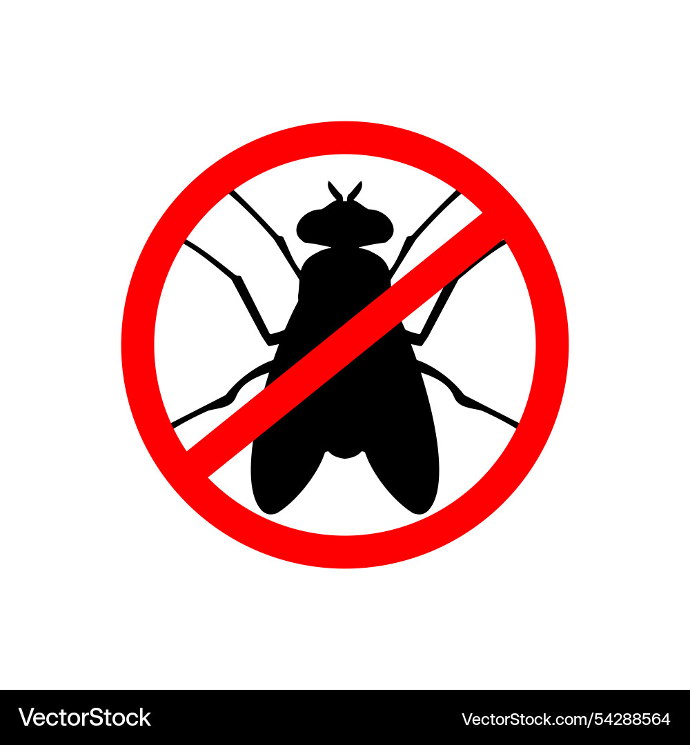 Insect control icon or fly pest Royalty Free Vector Image