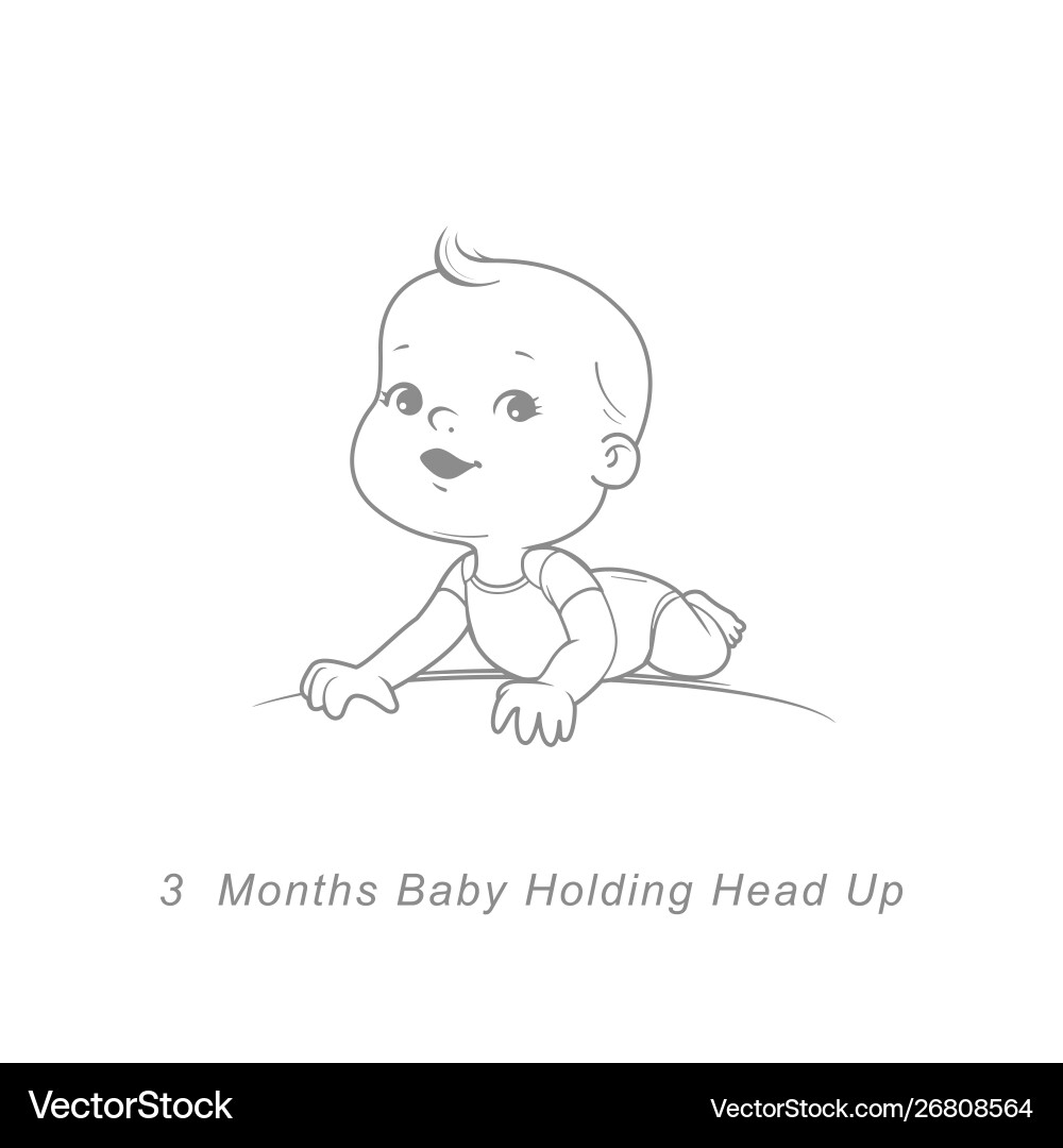 Little girllittle ba3 month baby Royalty Free Vector Image