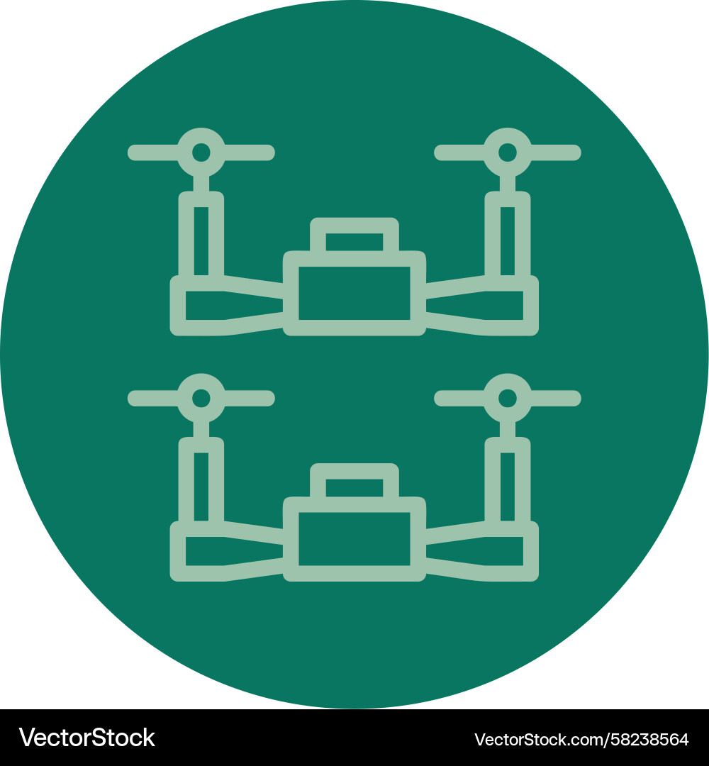 Multi-Color Drone Swarm Icon – Royalty-Free Vector | VectorStock
