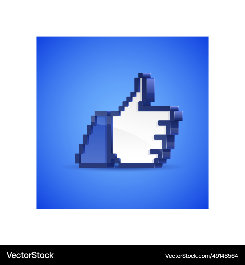 Realistic high detailed of thumb up concept Vector Image