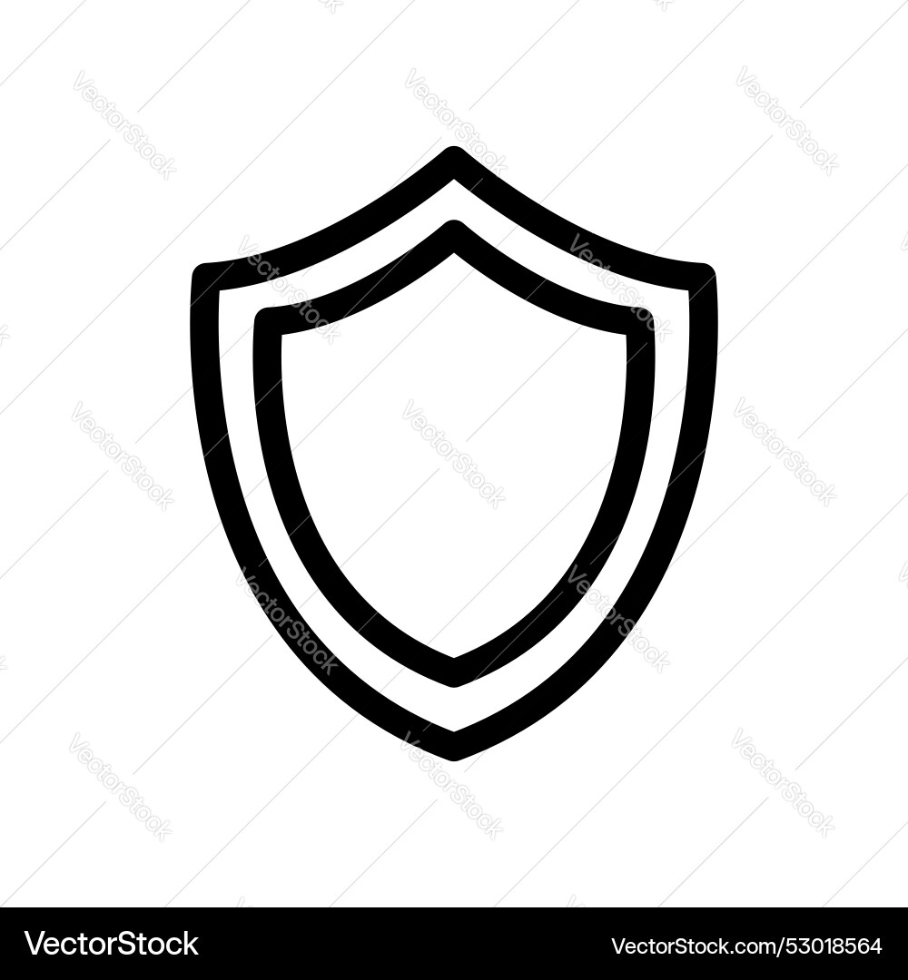 Shield icon set protect or defense symbol Vector Image