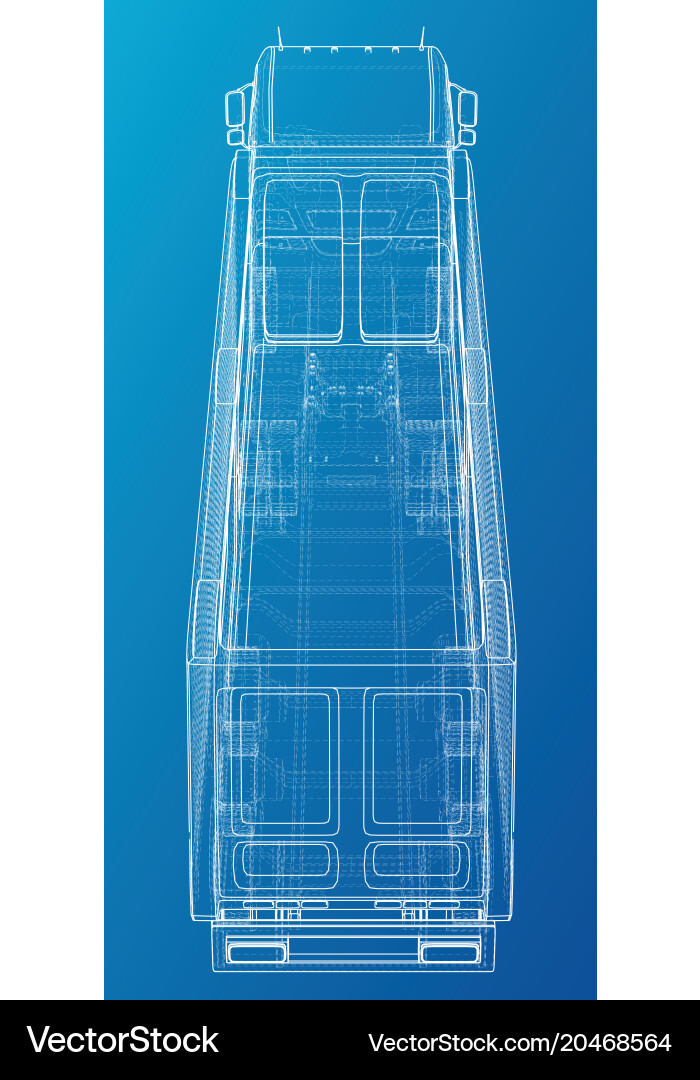 Truck tipper trailer mock-up Royalty Free Vector Image