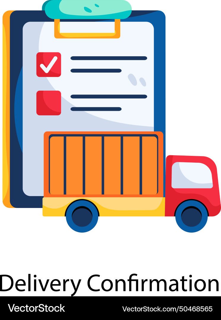 Delivery confirmation Royalty Free Vector Image