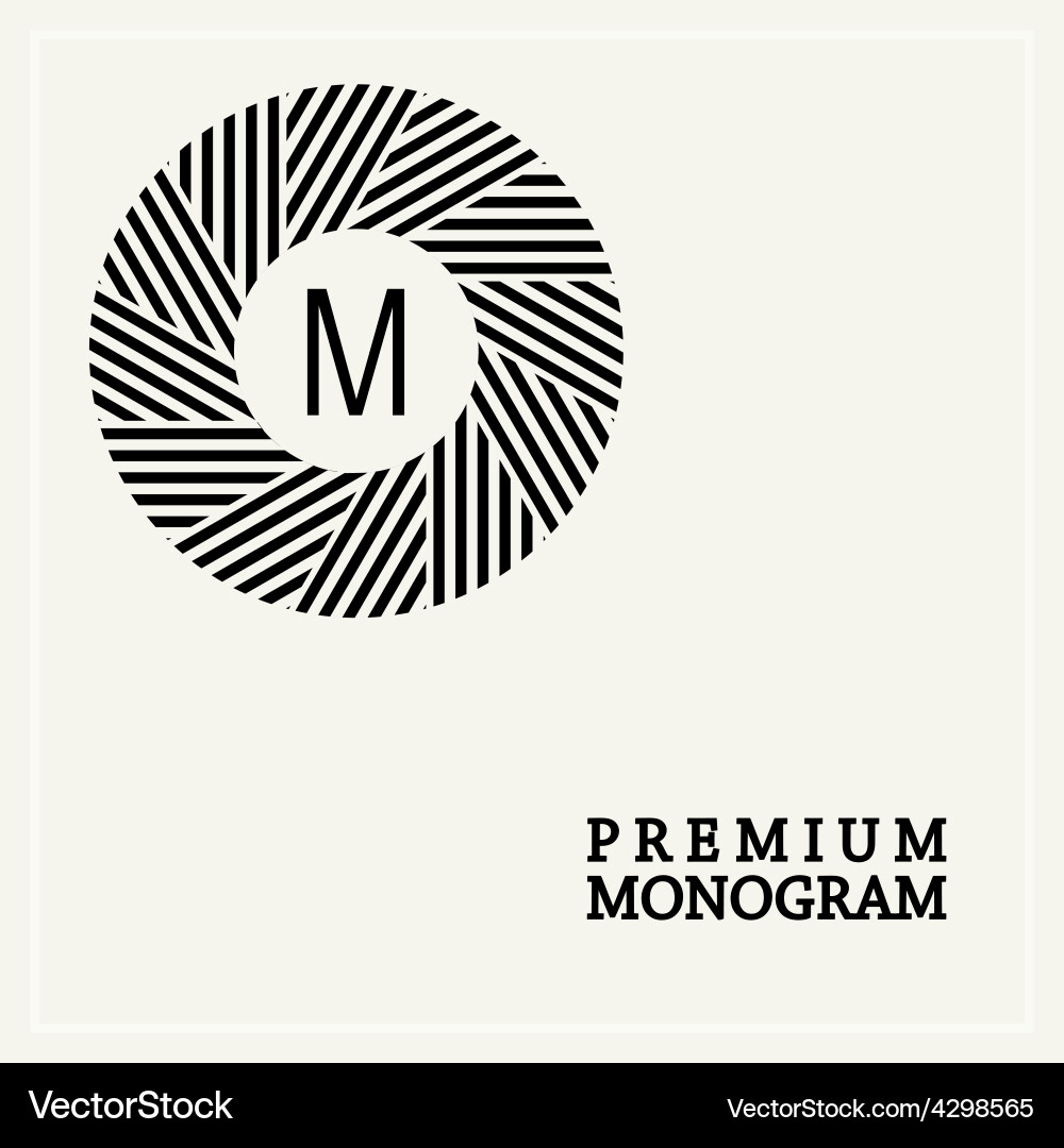 Elegant Monogram Logo Royalty Free Vector Image