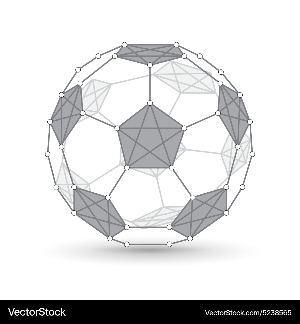 Geometric Soccer Ball Royalty Free Vector Image