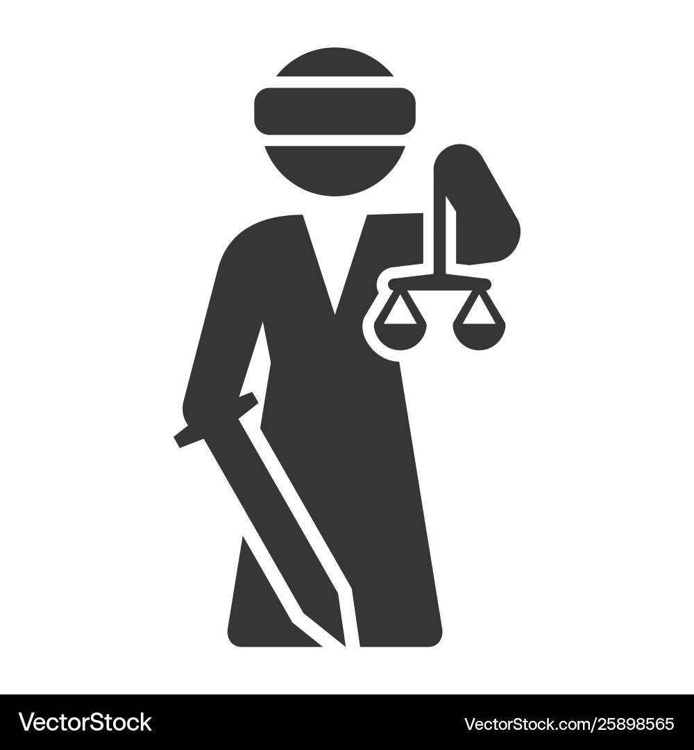 Justice Goddess Femida Icon Royalty Free Vector Image