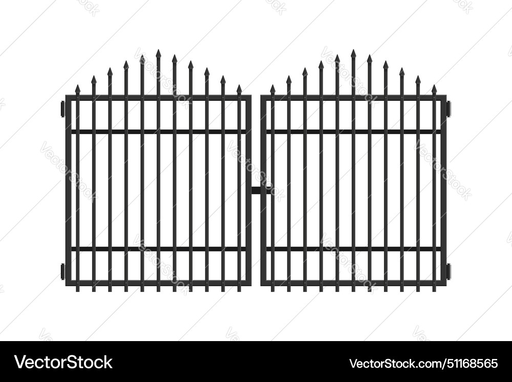 Metal gate - fence Royalty Free Vector Image - VectorStock