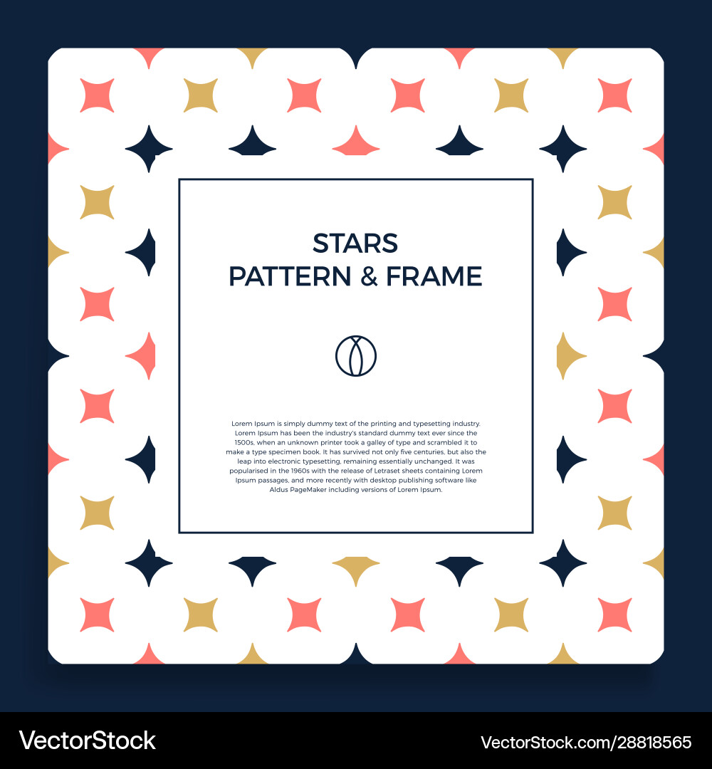 Poster banner or card frame border Royalty Free Vector Image