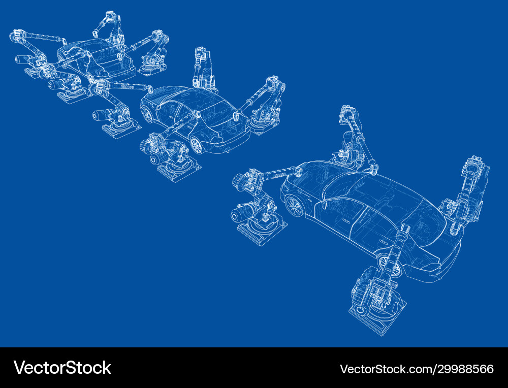 Assembly motor vehicle Royalty Free Vector Image