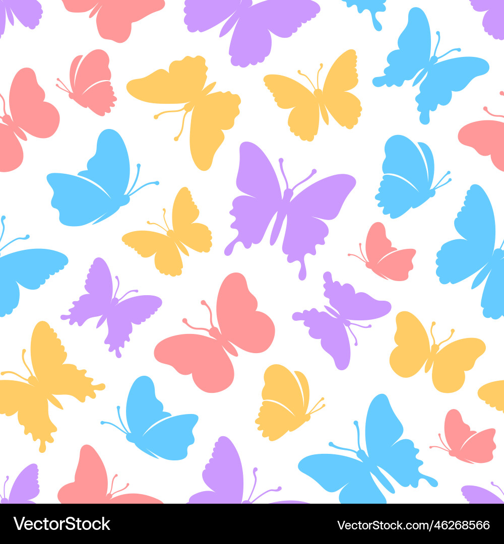 Butterfly Seamless Pattern Royalty Free Vector Image