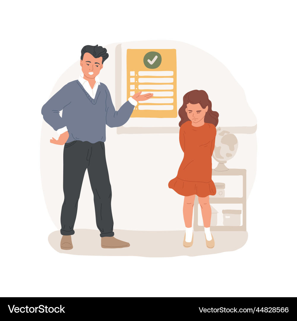 Classroom rules isolated cartoon Royalty Free Vector Image