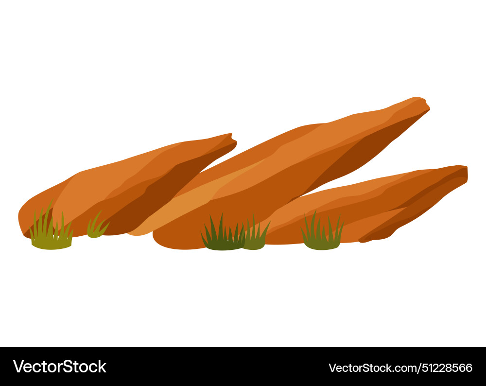 Desert stones rock elements of mountains cliff Vector Image