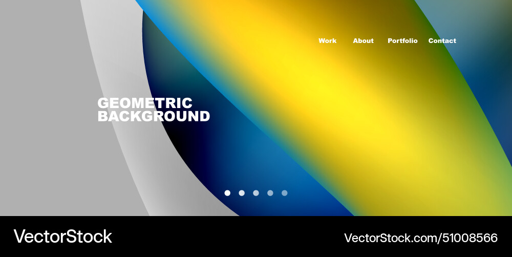 Geometric background in yellow and blue gradient Vector Image