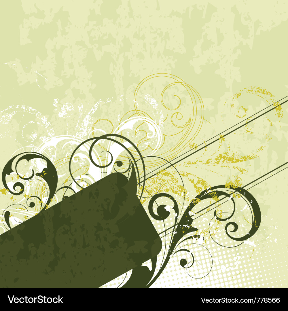 Green flourish background Royalty Free Vector Image