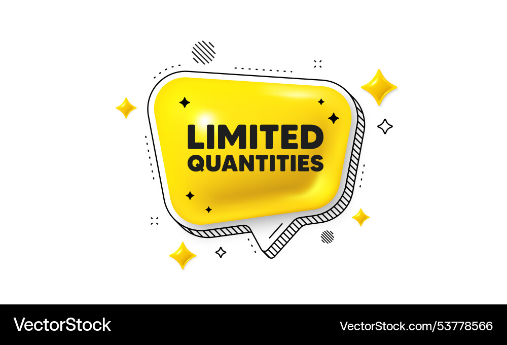 Limited quantities symbol special offer sign Vector Image