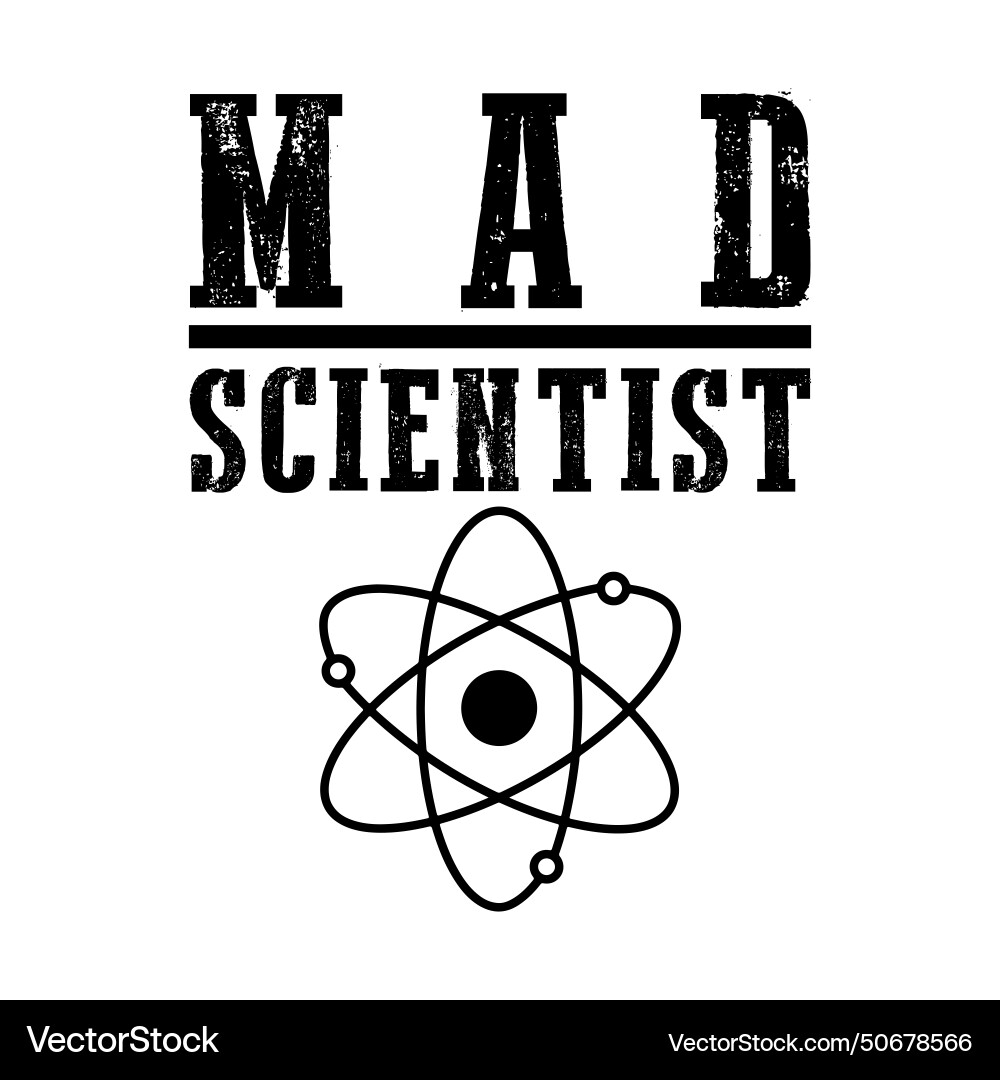 Mad scientist funny science nerd chemistry physics