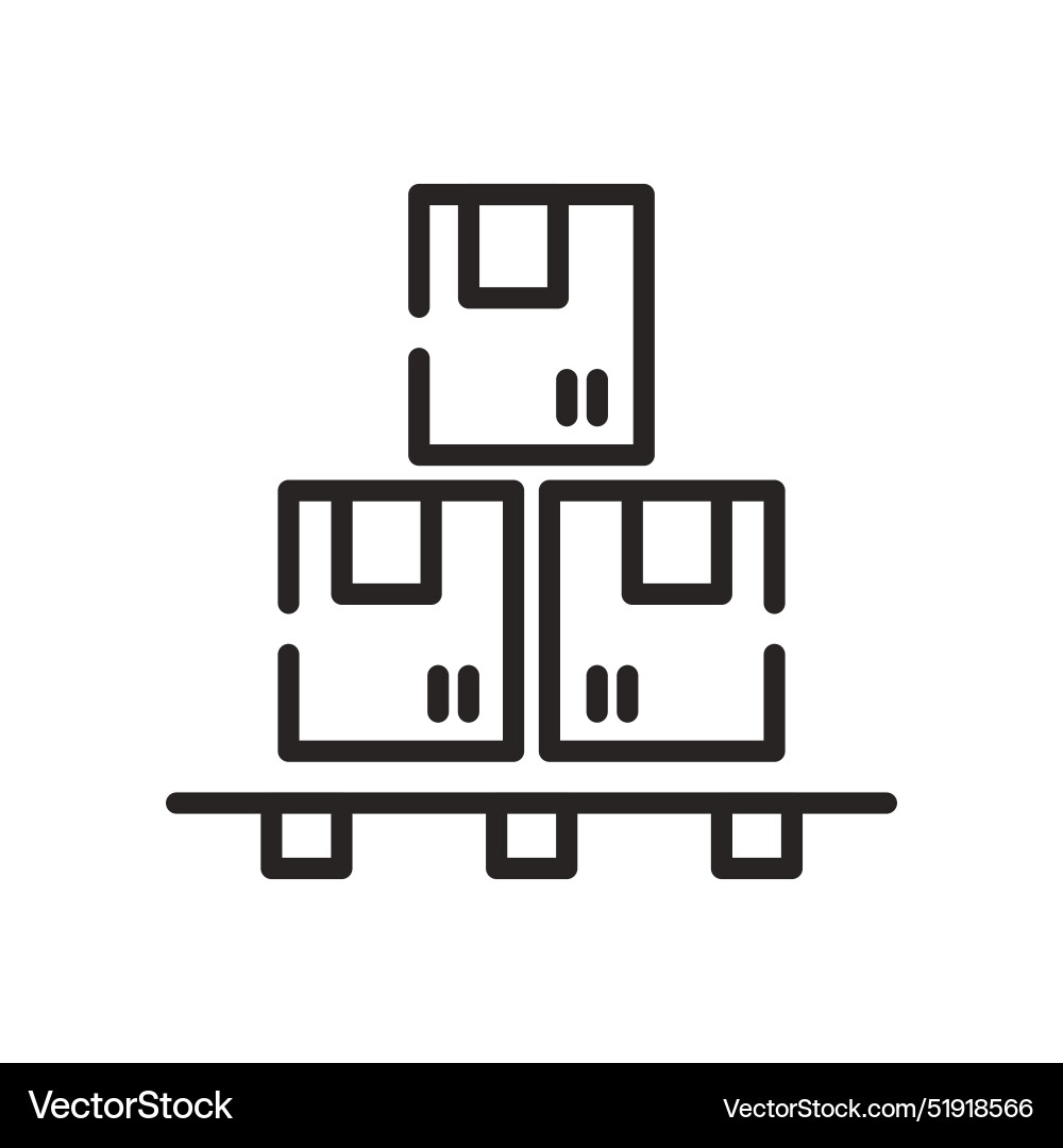 Pallet icon outline set collection or pack Vector Image