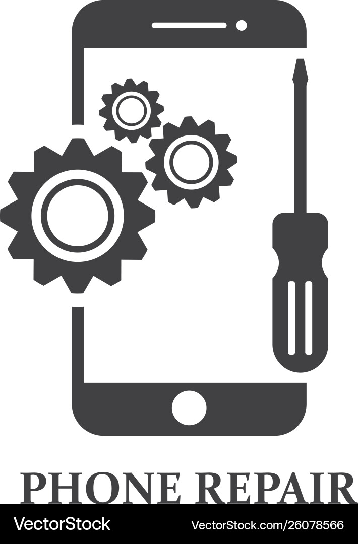 Phone repair logo icon design Royalty Free Vector Image
