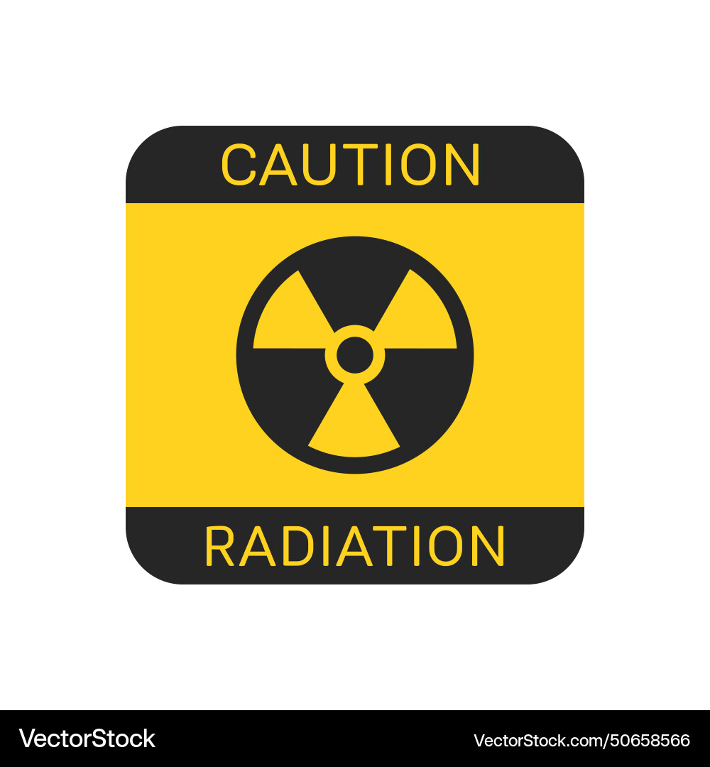 Radioactive icon nuclear symbol danger yellow Vector Image