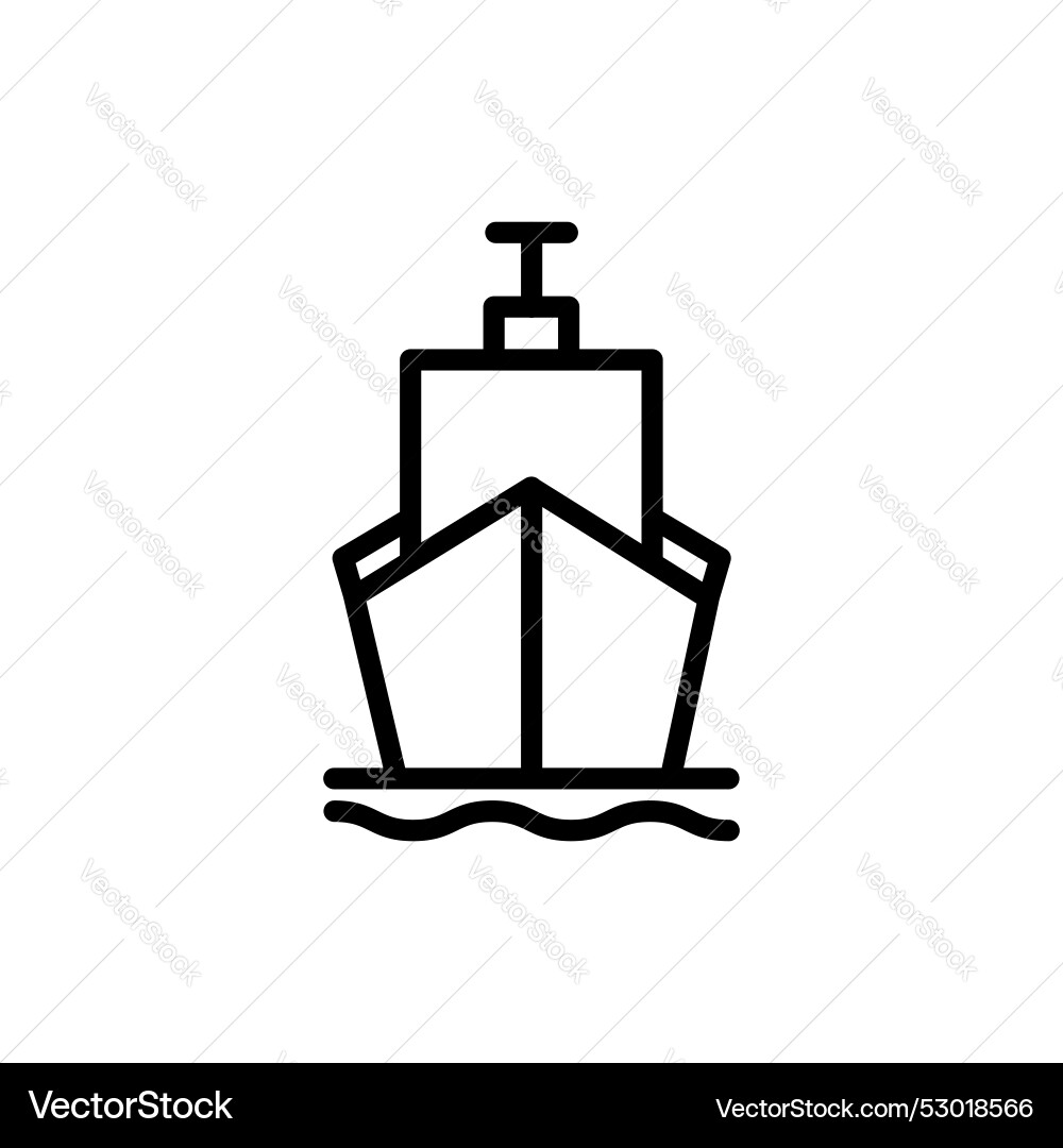 Ship icon set marine container cargo vessel Vector Image