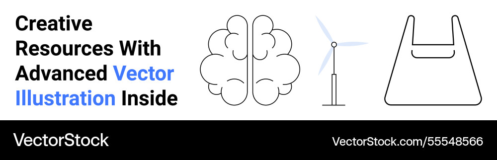 Simplified icons representing innovation Vector Image