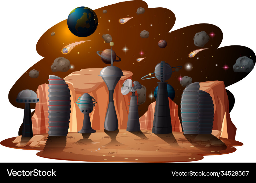 A space scene background Royalty Free Vector Image