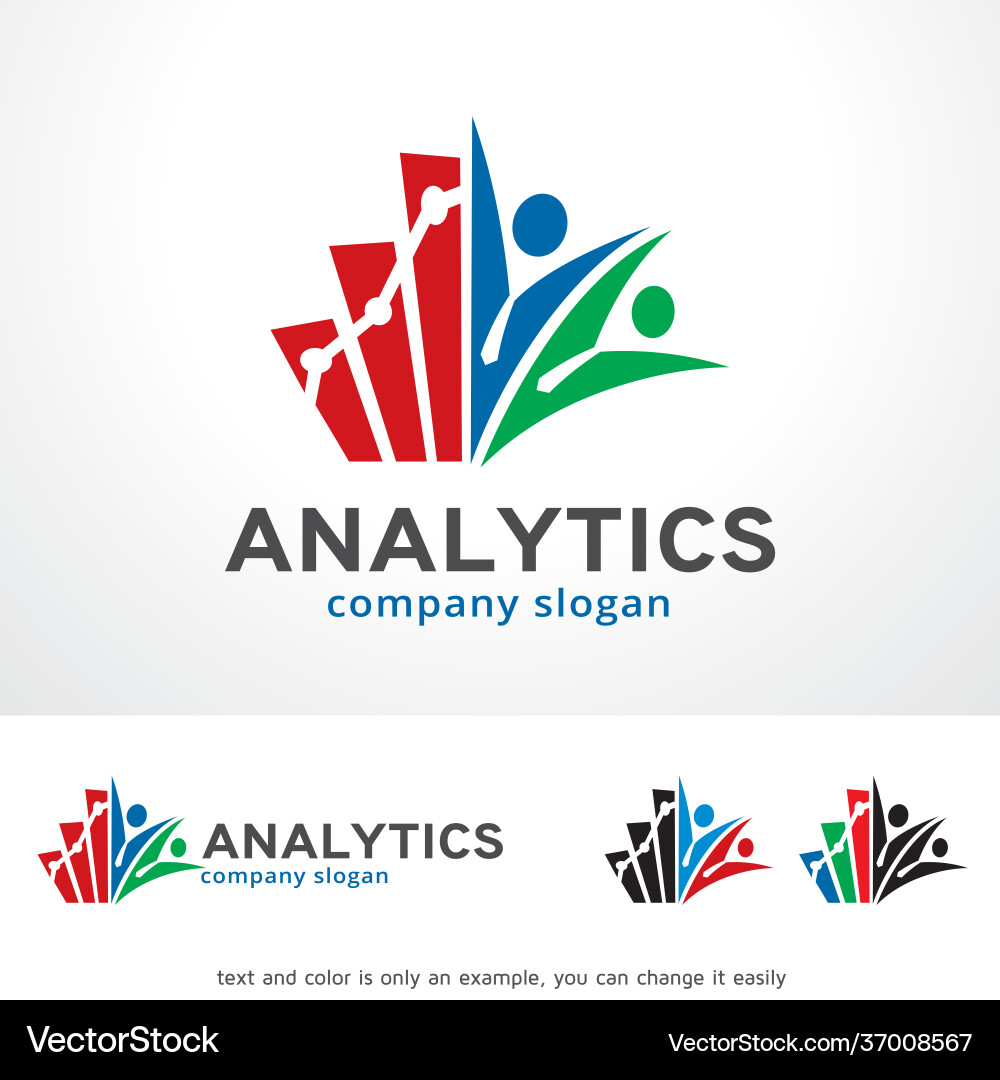 Analytics logo template design Royalty Free Vector Image
