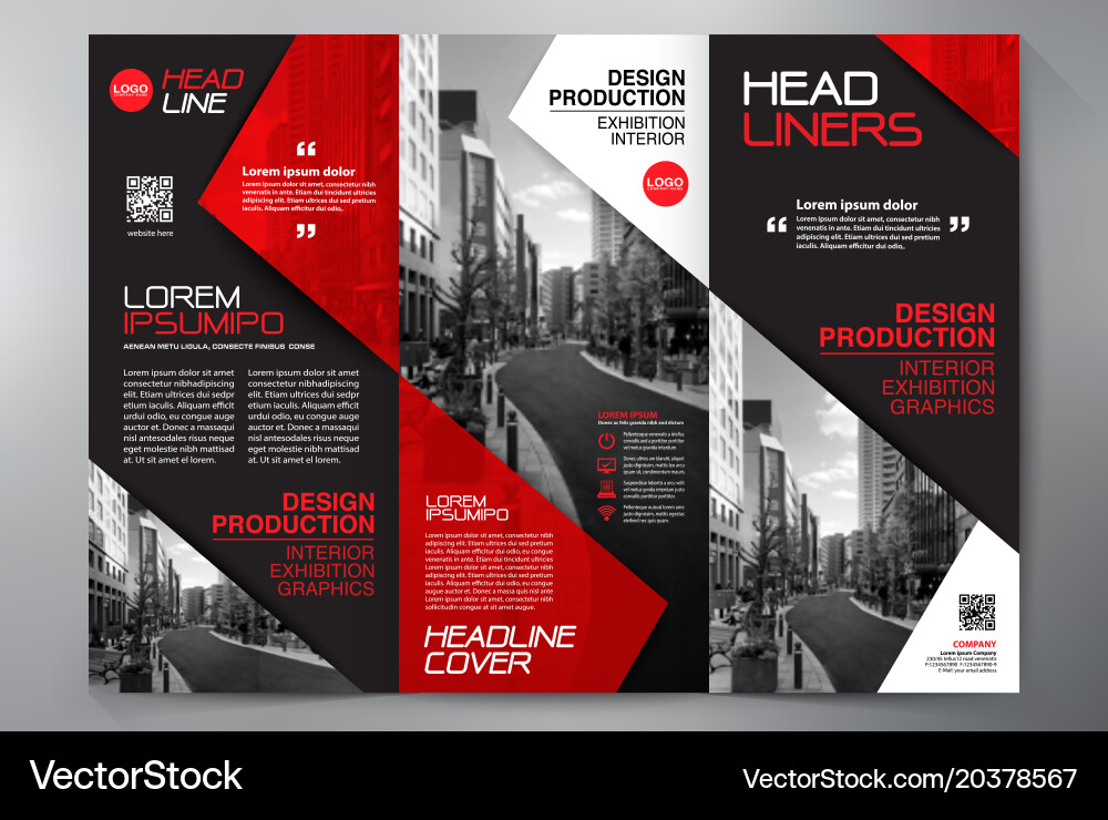 Brochure 3 fold flyer design a4 template Vector Image
