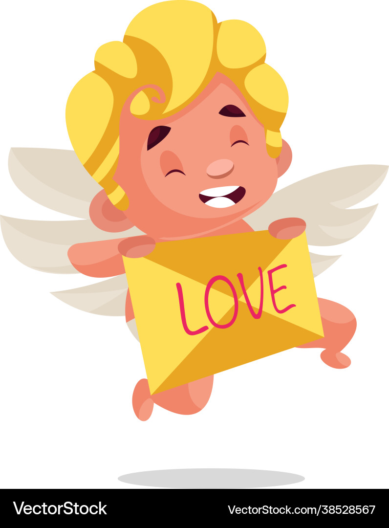 Cupid cartoon character Royalty Free Vector Image