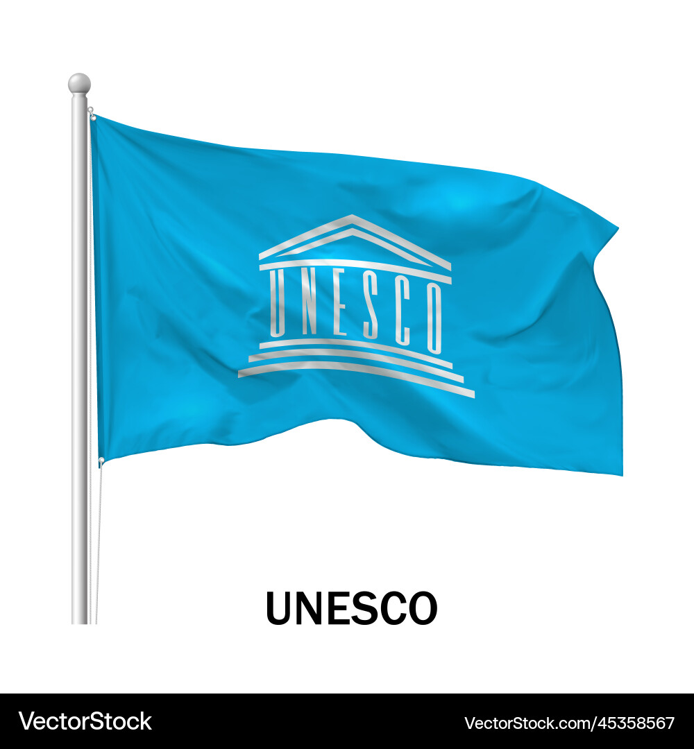 Flag of the unesco Royalty Free Vector Image - VectorStock