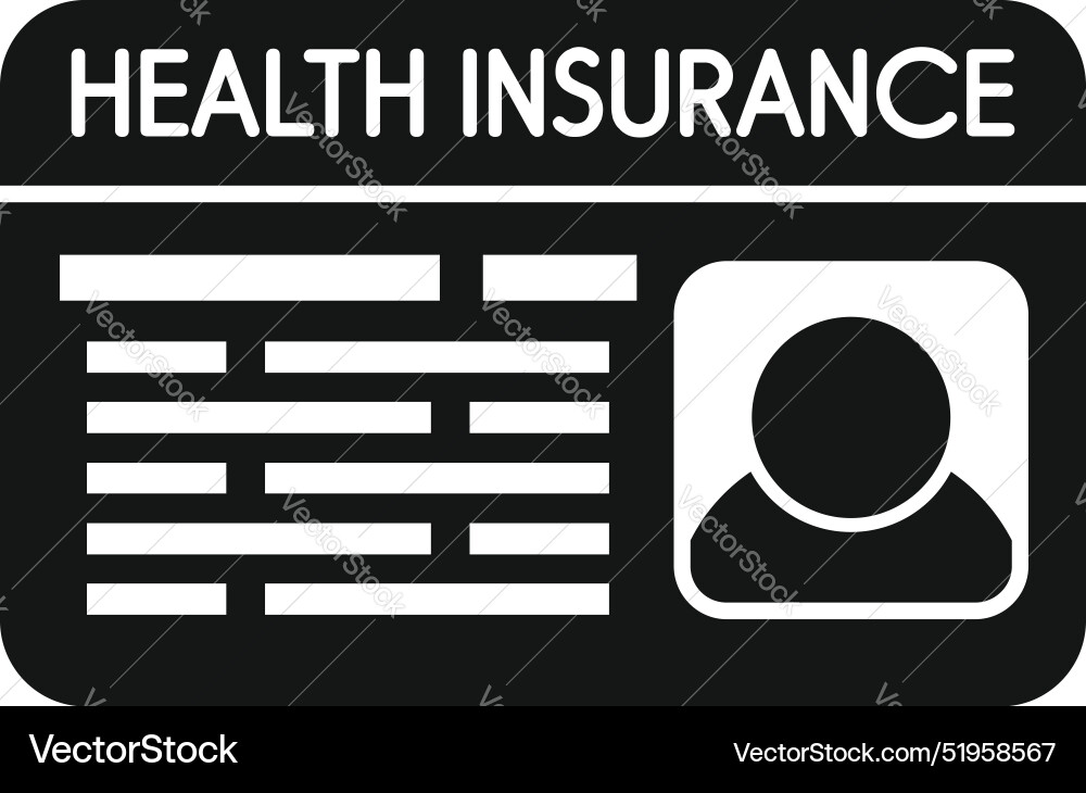 Health insurance card providing security Vector Image