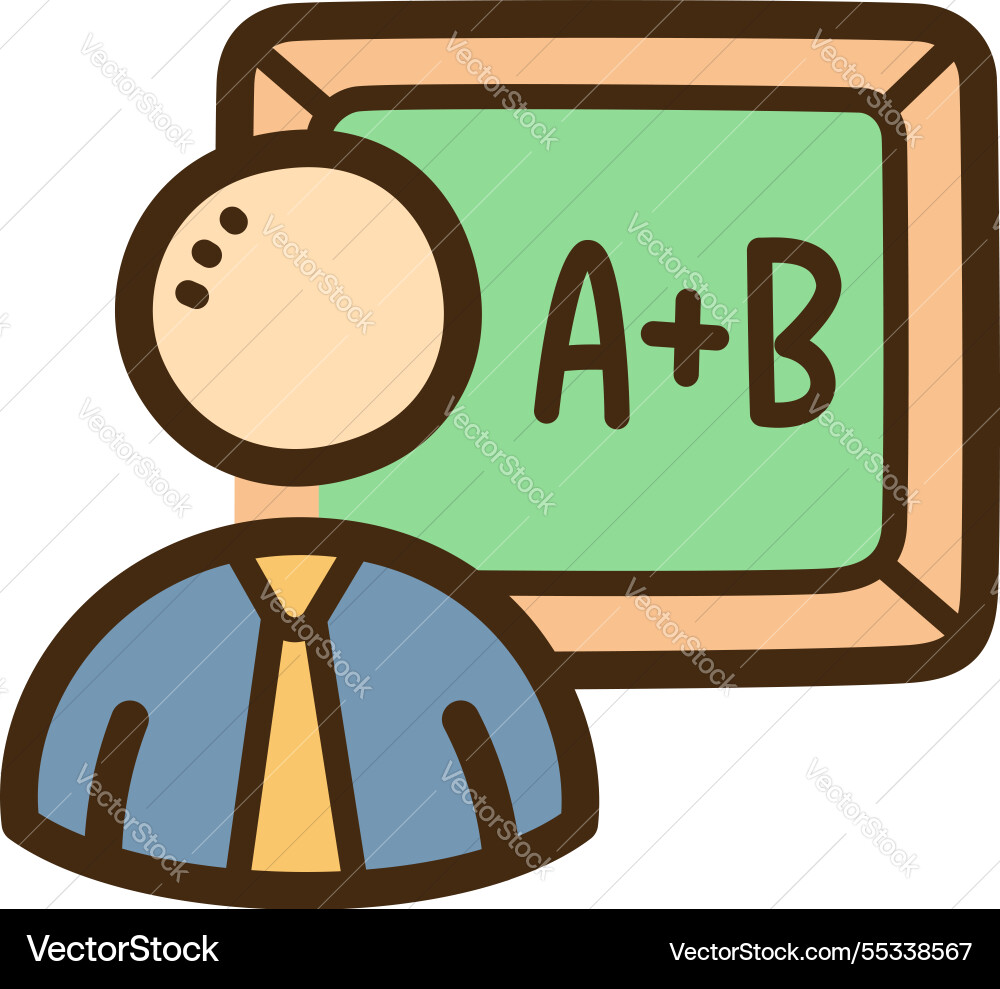 Teacher - education doodle art Royalty Free Vector Image