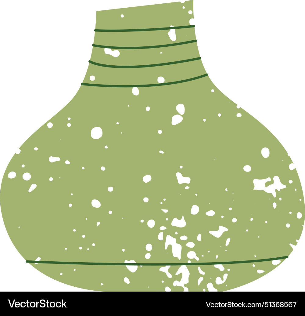 Vase with splash texture Royalty Free Vector Image