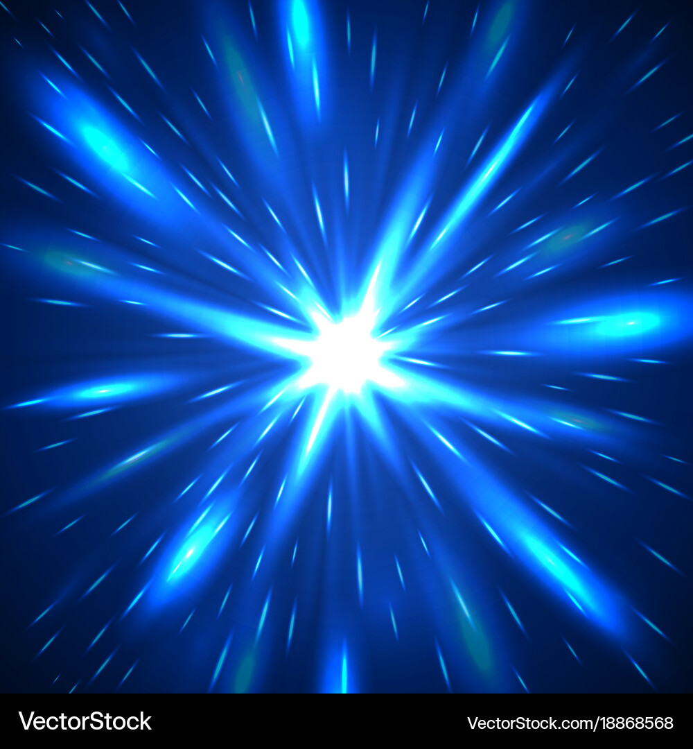 Abstract Blue Flash Background Royalty Free Vector Image