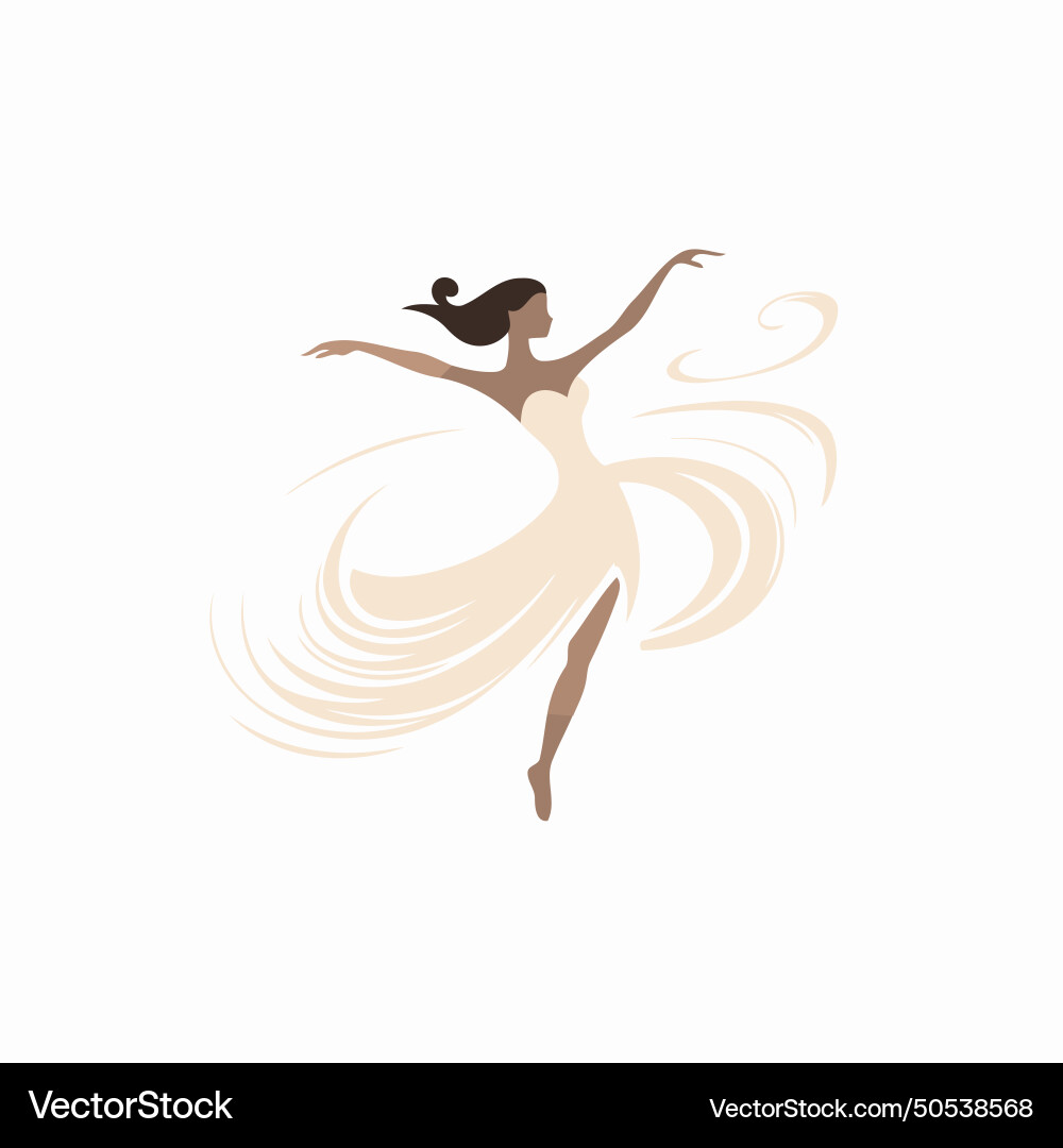 Ballet dancer design logo template ballerina Vector Image