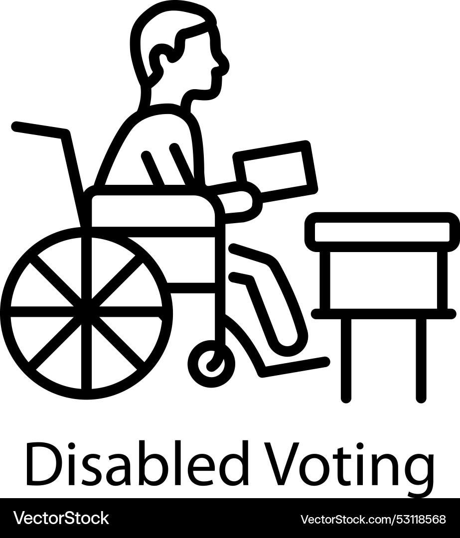 Disabled voting Royalty Free Vector Image - VectorStock