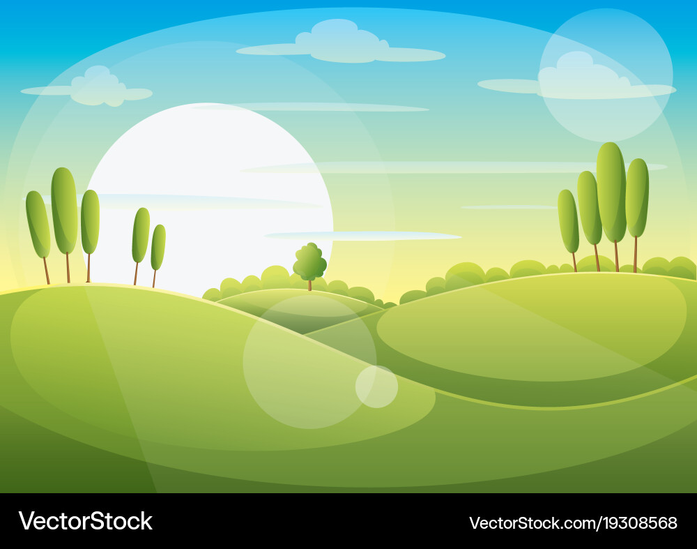 Green landscape Royalty Free Vector Image - VectorStock