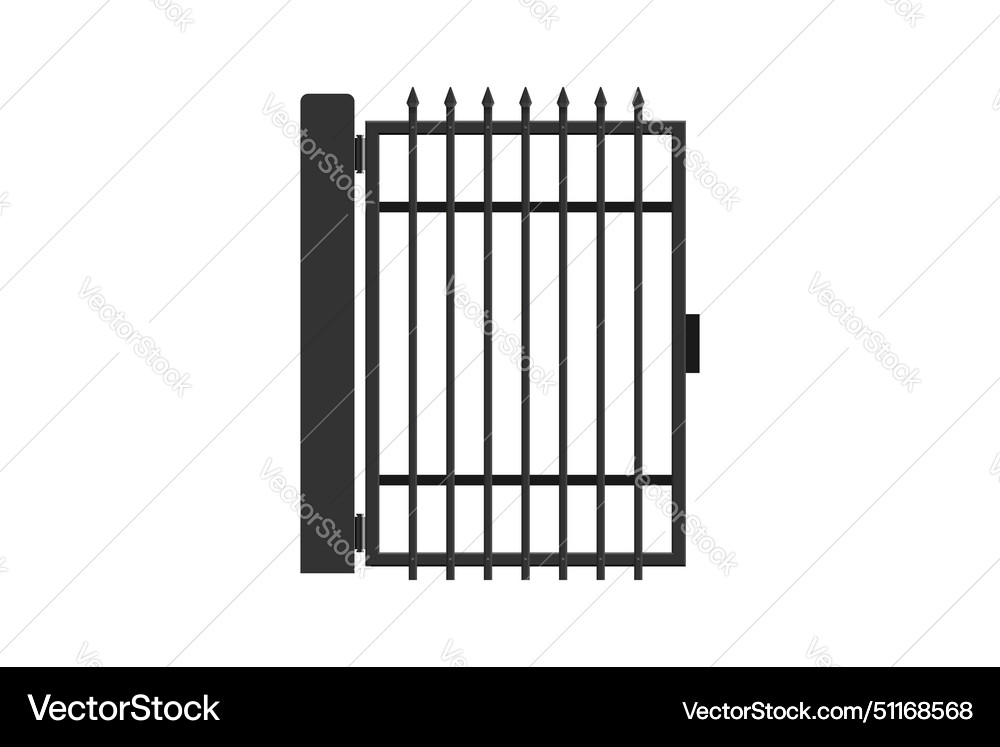 Metal gate - fence Royalty Free Vector Image - VectorStock