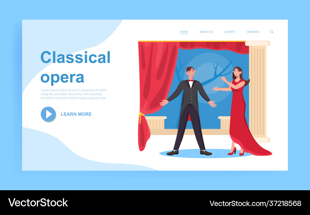 Opera singer concept Royalty Free Vector Image